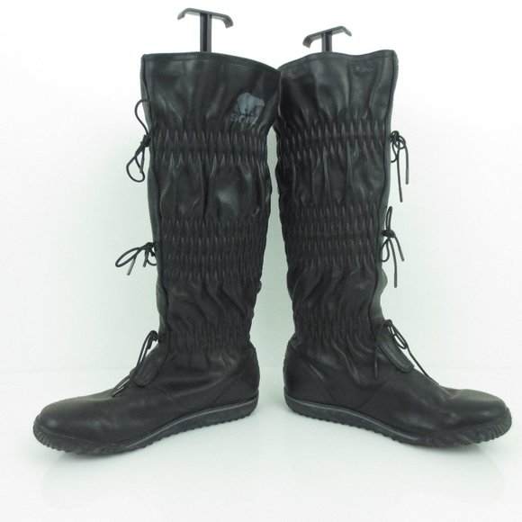 Sorel | Shoes | Sorel Womens Firenzy Original Tall Leather Boots Black ...